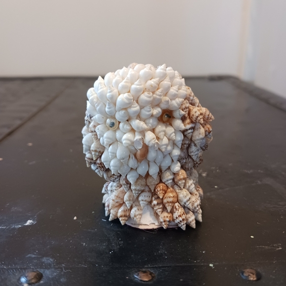 Art | Vintage Sea Shell Owl Figurine Folk Art Bird Statue Beach Decor ...